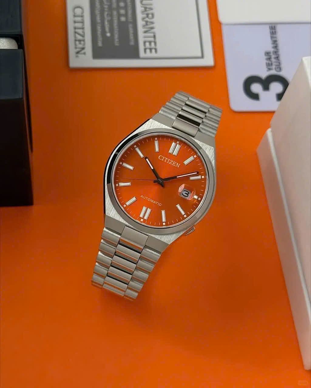 Đồng Hồ Citizen Automatic Tsuyosa President Orange tuyệt đẹp NJ0151-88Z ...